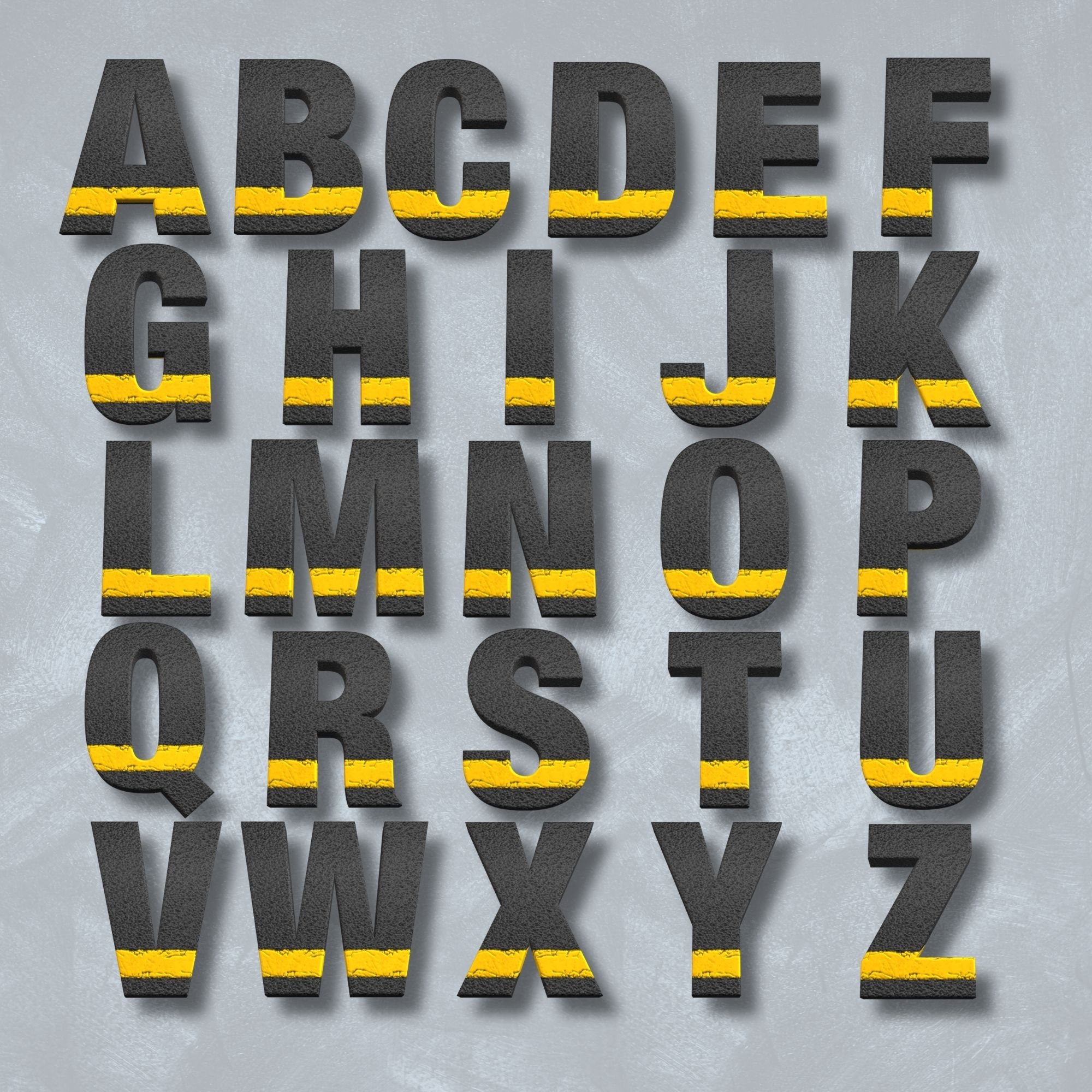 3D Road Alphabet Letters, 3D Sublimation Race Track Alphabet Letters in ...