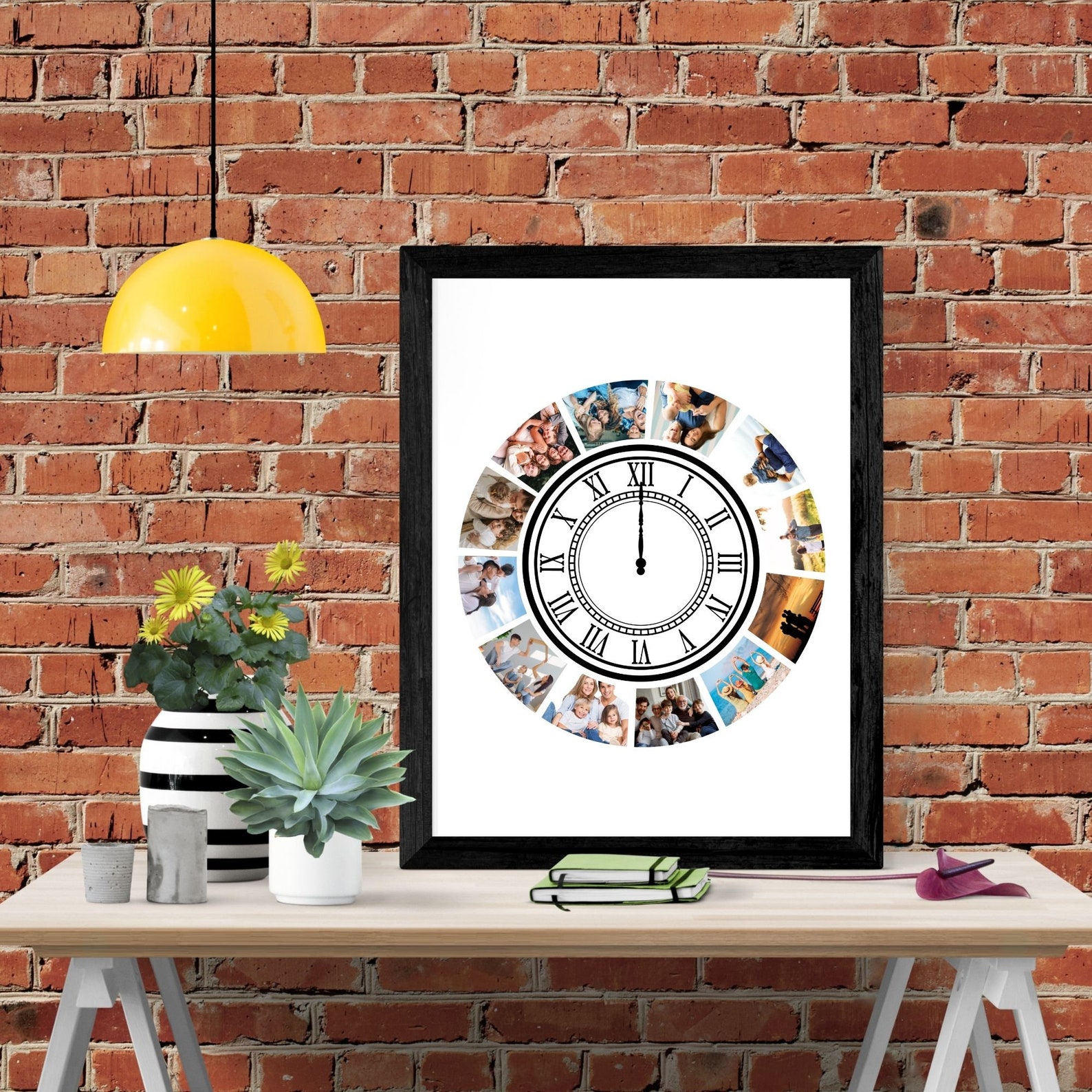 Editable Canva Clock Photo Collage #3,create Your Own Clock Photo ...
