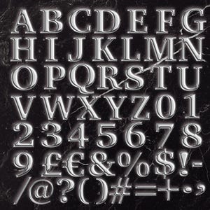Silver Chrome Alphabet Letters, Liquid Silver Alphabet Letters in PNG ...