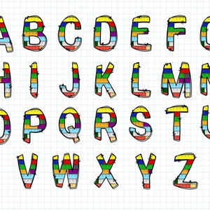 Back to School Doodle Alphabet Letters PNG, Alpha Doodle, Teachers ...