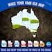 Editable Australian Map Photo Collage ,create Your Own Aussie Map Photo ...