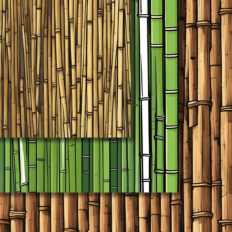 Bamboo Texture Digital Papers, Bamboo Forest Backgrounds, Nature ...