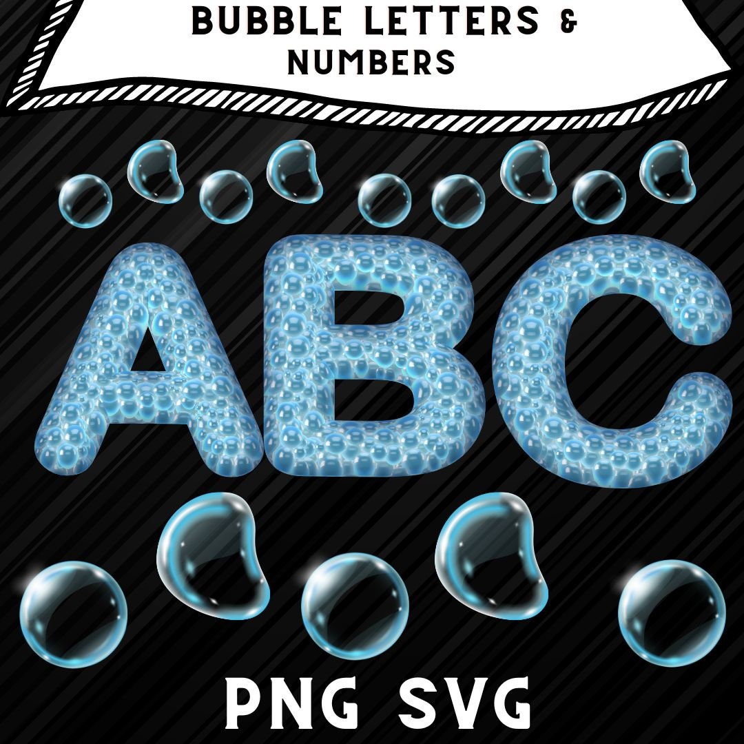 Bubble Alphabet Letters Set, Soap Bubble Banner Letters,foam Bubble ...