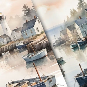 Vintage Harbour Clip Art Set, Digital Scrapbooking Papers, Vintage ...