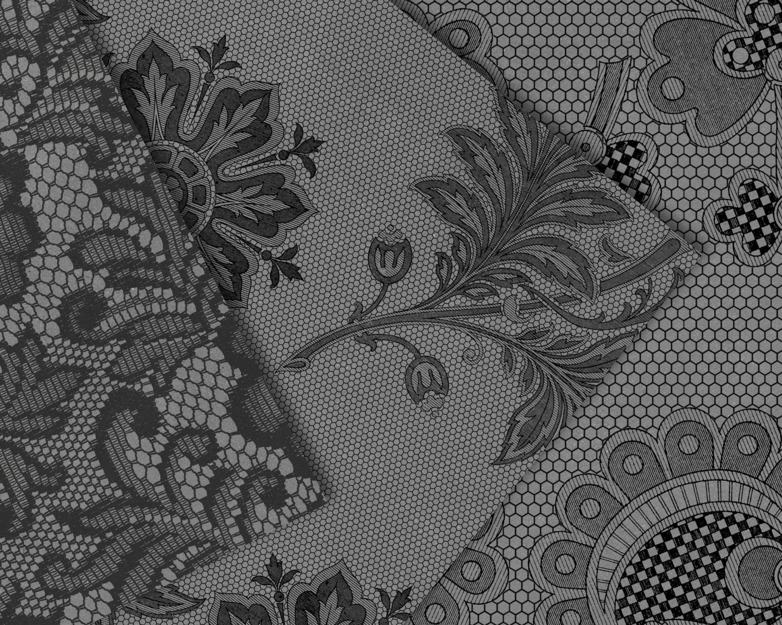Black Lace Digital Paper Pack - Vintage Lace Pattern Digital Background ...