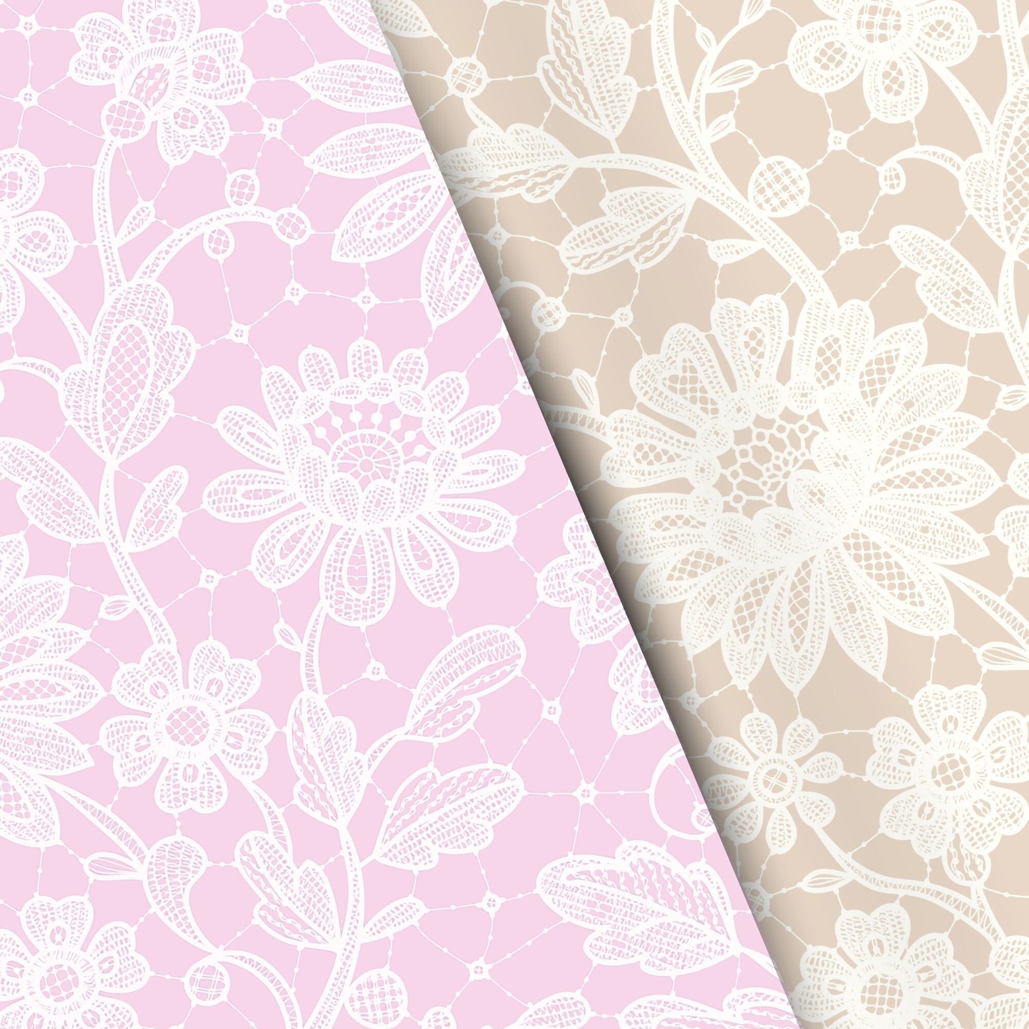 Lace Digital Paper Pack - Pastel Lace Digital Background - Lace Shabby ...