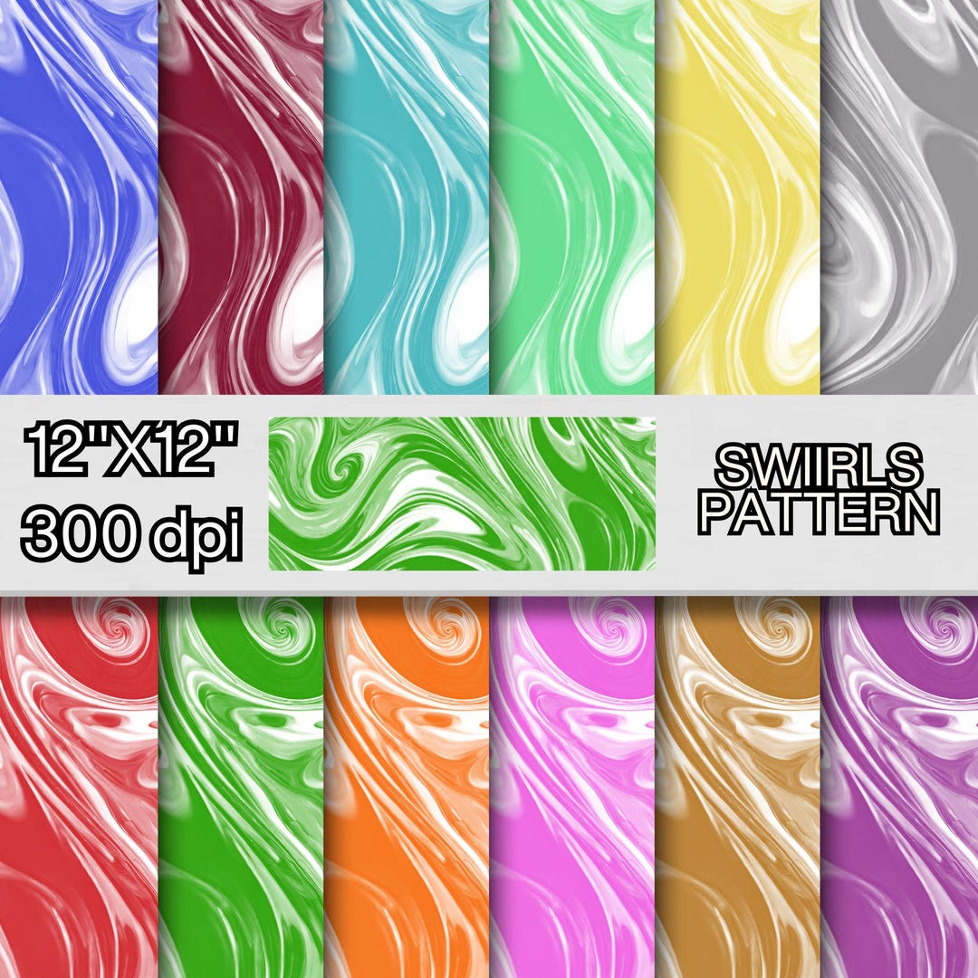Colorful Swirls Digital Paper, Abstract Texture Backgrounds, Liquid ...