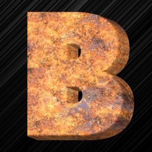 Rusted Alphabet Letters Set, Rusty Metal 3D Banner Letters,rusty Metal ...