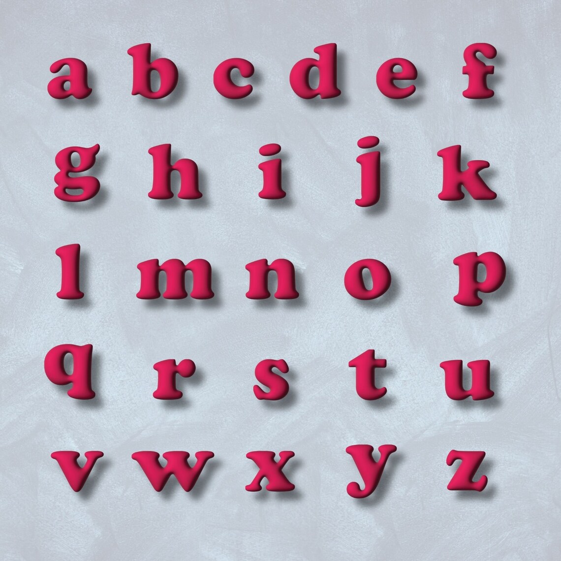 3D Inflated Red Alphabet Letters 3D Sublimation Puffy - Etsy