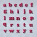 3D Inflated Red Alphabet Letters, 3D Sublimation Puffy Alphabet Letters ...