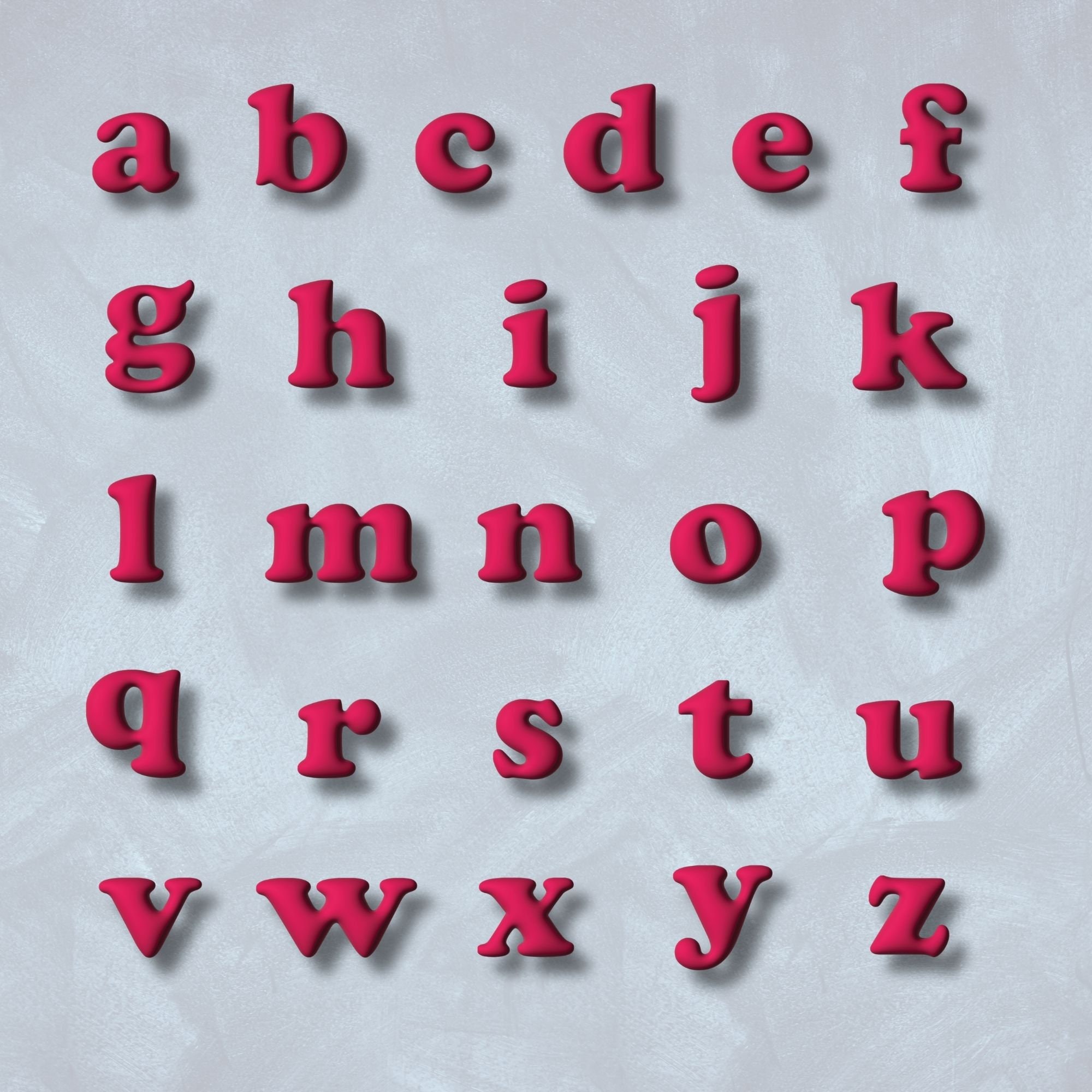 3D Inflated Red Alphabet Letters 3D Sublimation Puffy - Etsy