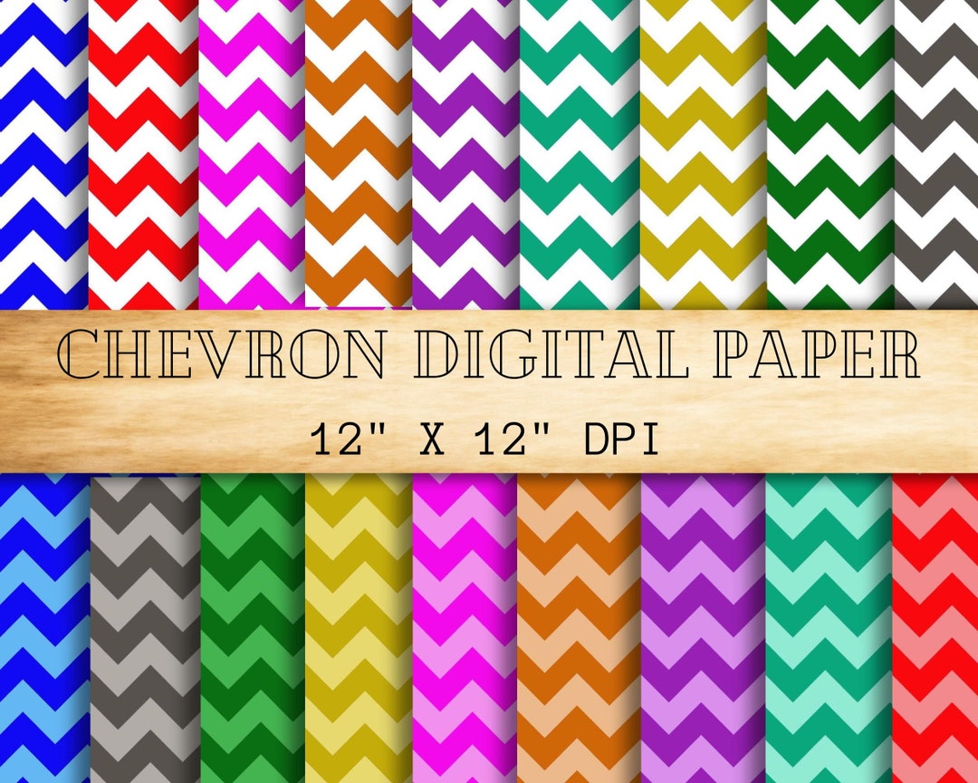 Chevron Digital Paper, Chevron Pattern Digital Background, Bright ...
