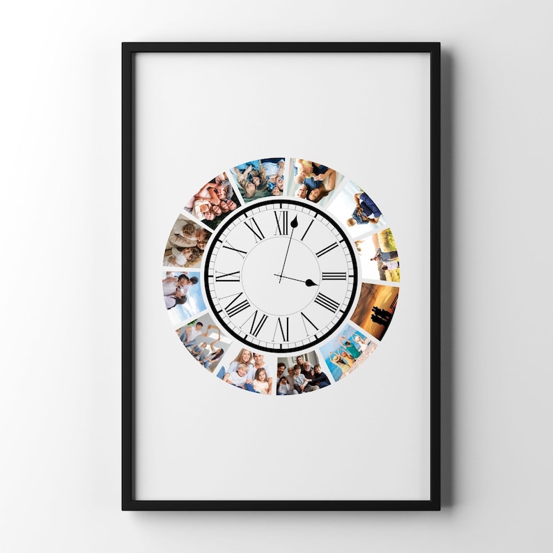 Editable Canva Clock Photo Collage #2,create Your Own Clock Photo ...