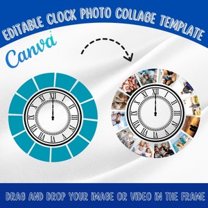 Editable Canva Clock Photo Collage #3,create Your Own Clock Photo ...