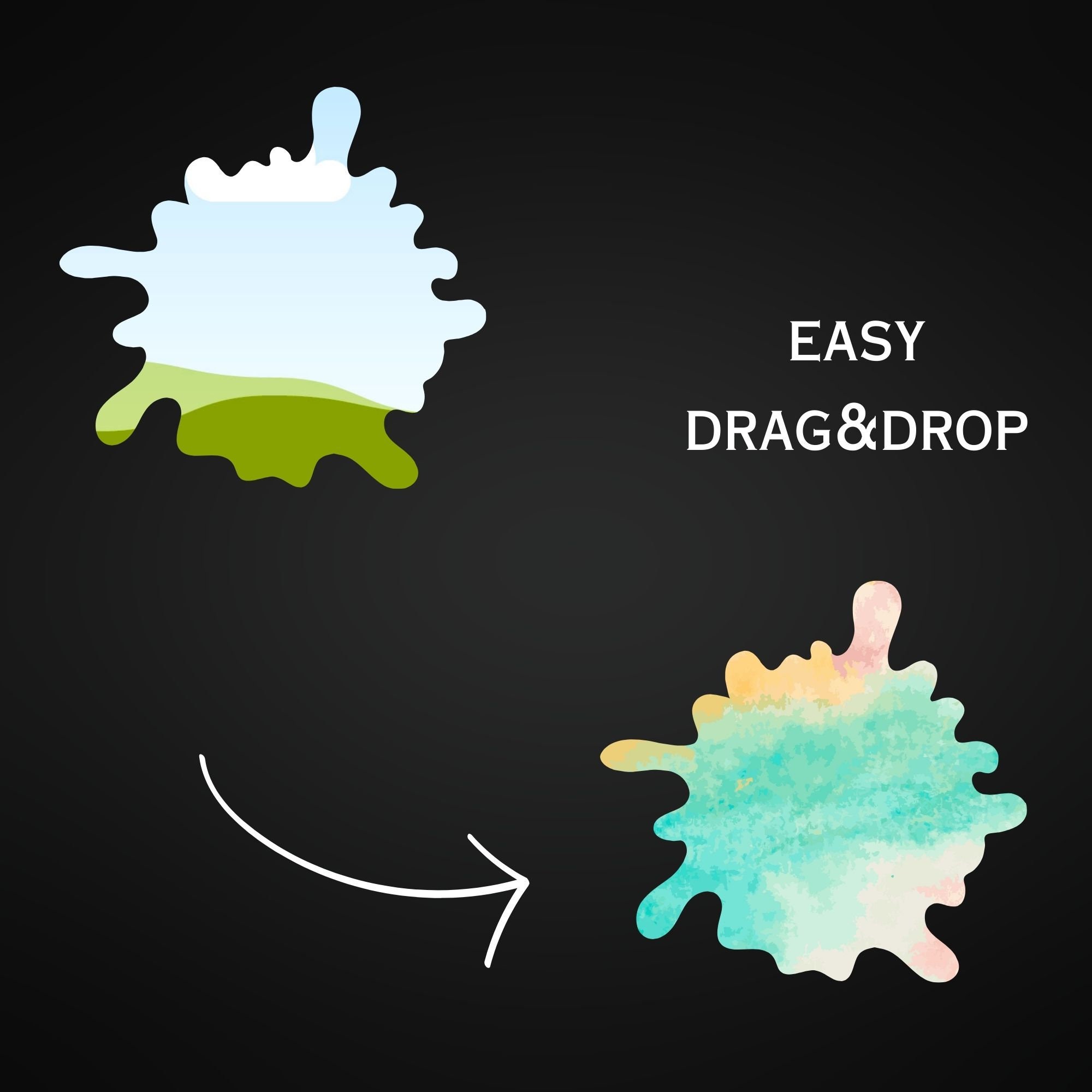 Fill Your Own Editable Paint Spatter Canva Frame , Paint Splash Canva ...