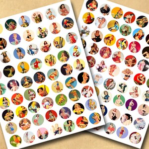Pin up Girls Digital Collage Sheet-instant Download Printable - Etsy
