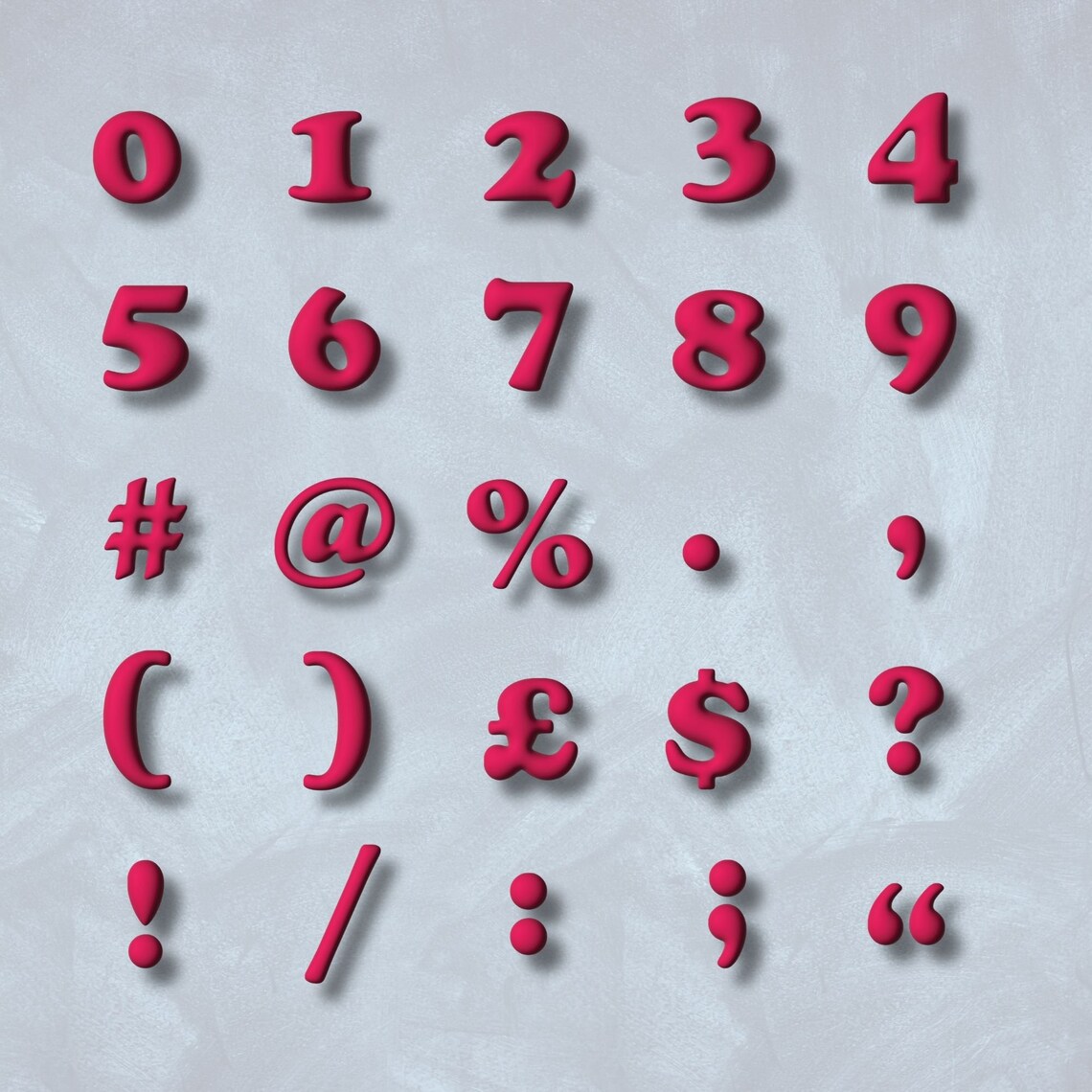 3D Inflated Red Alphabet Letters 3D Sublimation Puffy - Etsy