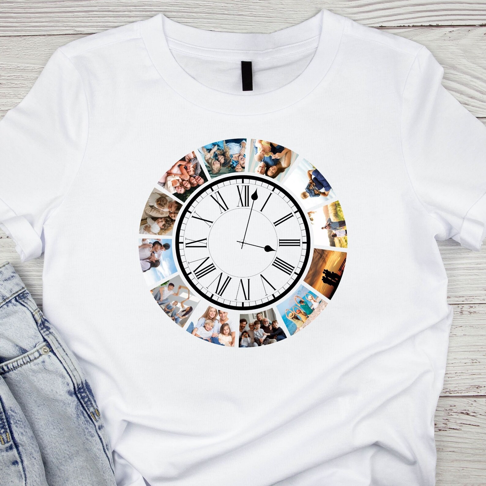 Editable Canva Clock Photo Collage 2,create Your Own Clock Photo ...