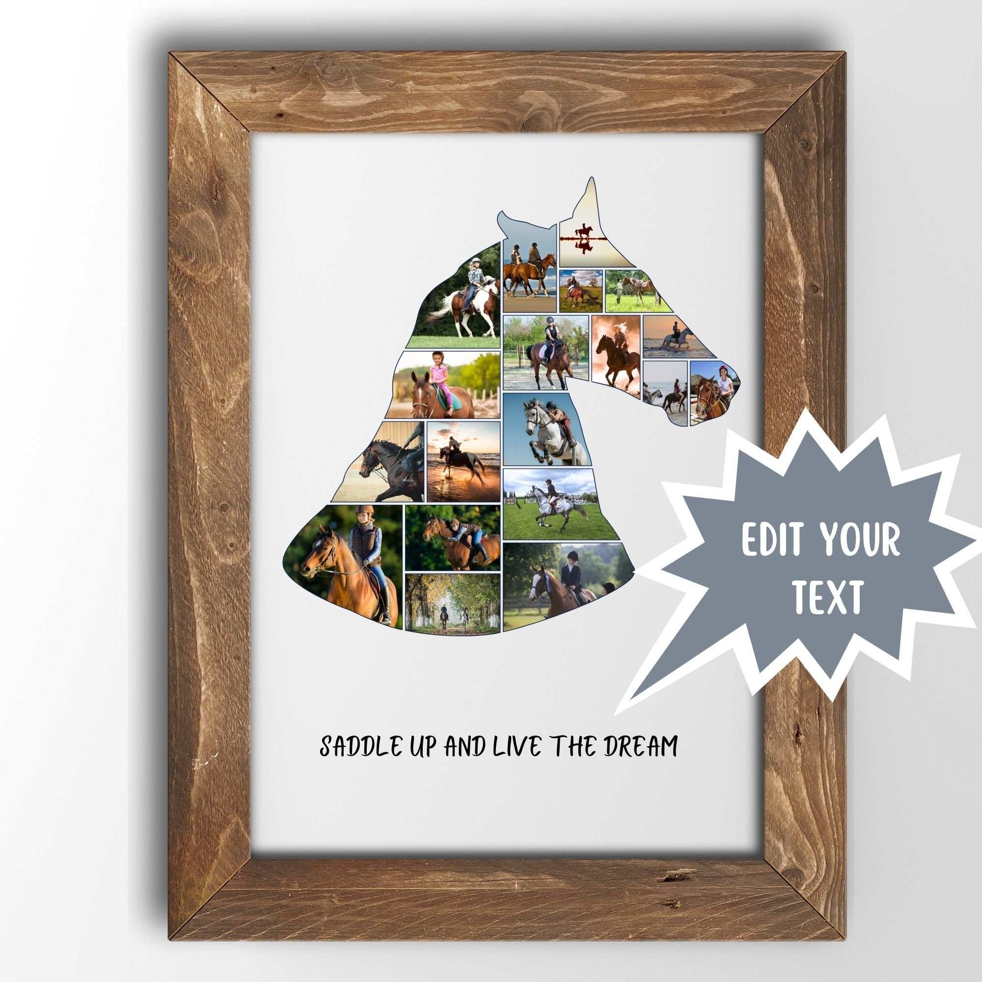 Editable Horse Photo Collage Template , Custom Horse Photo Collage ...