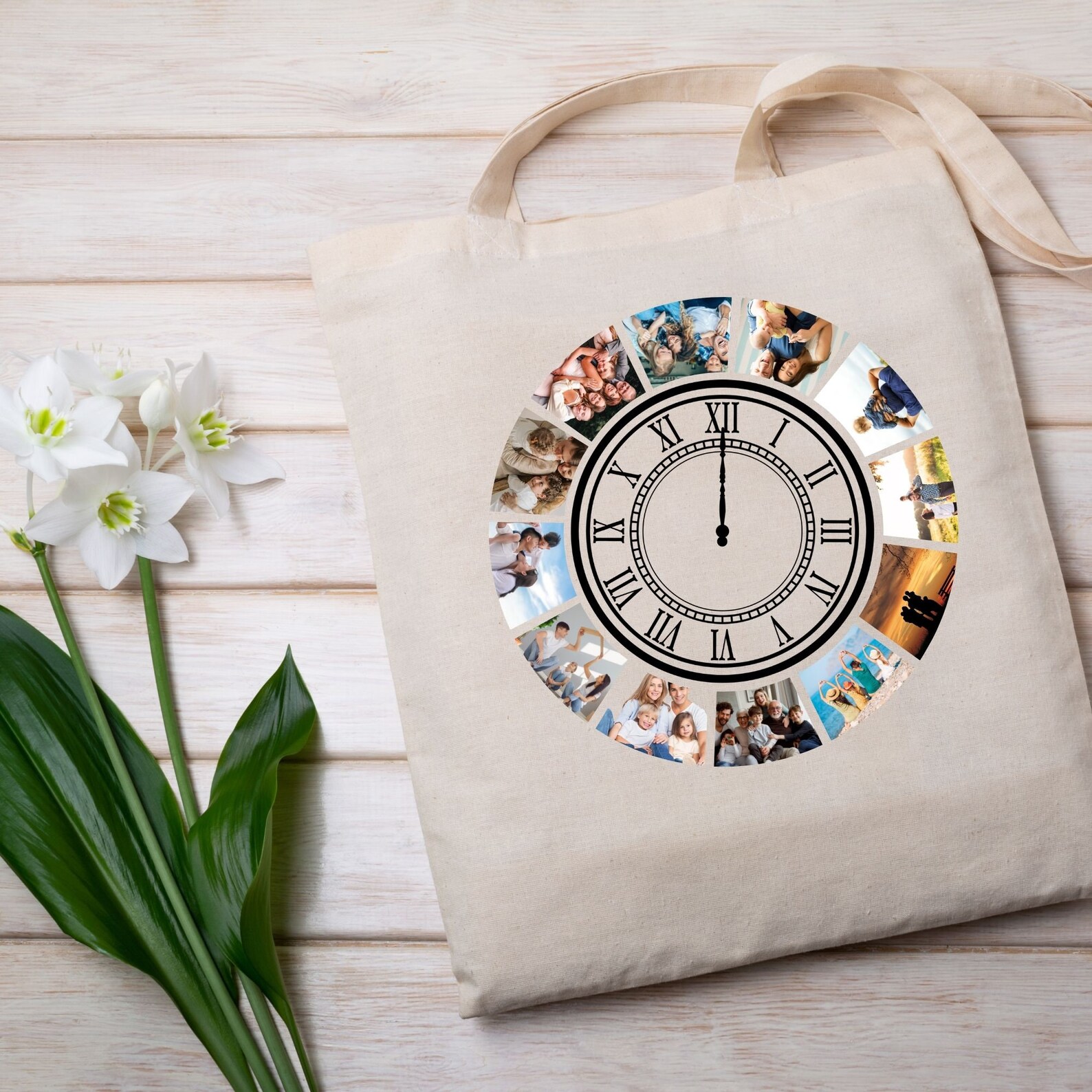 Editable Canva Clock Photo Collage #3,create Your Own Clock Photo ...