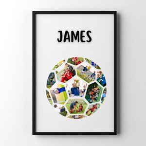 Editable Football Photo Collage Template , Digital Print , Ball Photo ...