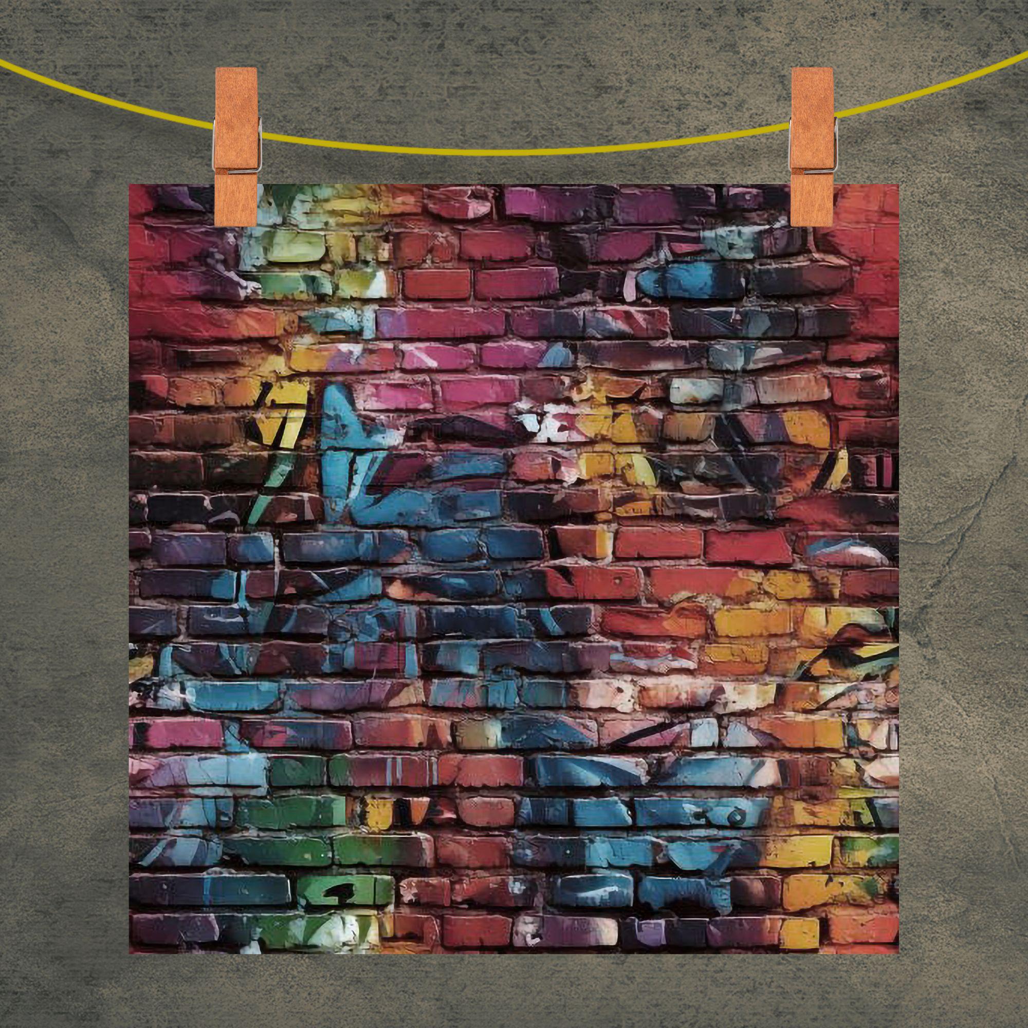 Graffiti Brick Wall Digital Paper Pack, Graffiti Pattern Scrapbooking ...