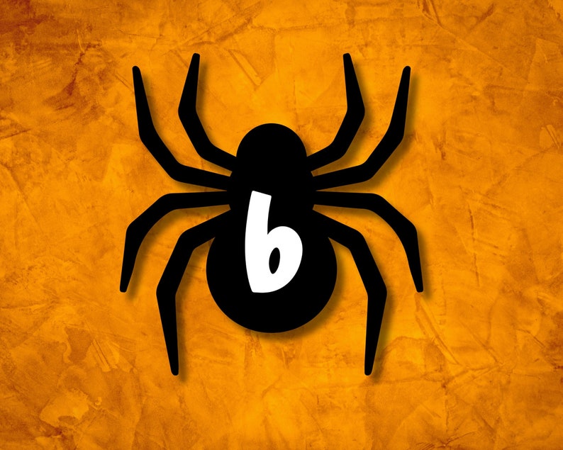 Spider Alphabet Svg Bundle,spider Svg Font, Halloween Alphabet Clip Art ...