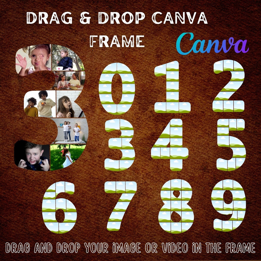 Editable Canva Frame Template ,canva Template for Numbered Photo ...