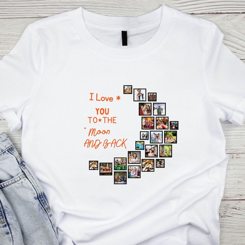 Moon Photo Collage Template | Moon Template | Crescent Moon Collage ...