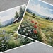 Watercolor Wildflower Meadow Digital Paper Pack, Flower Field Digital ...