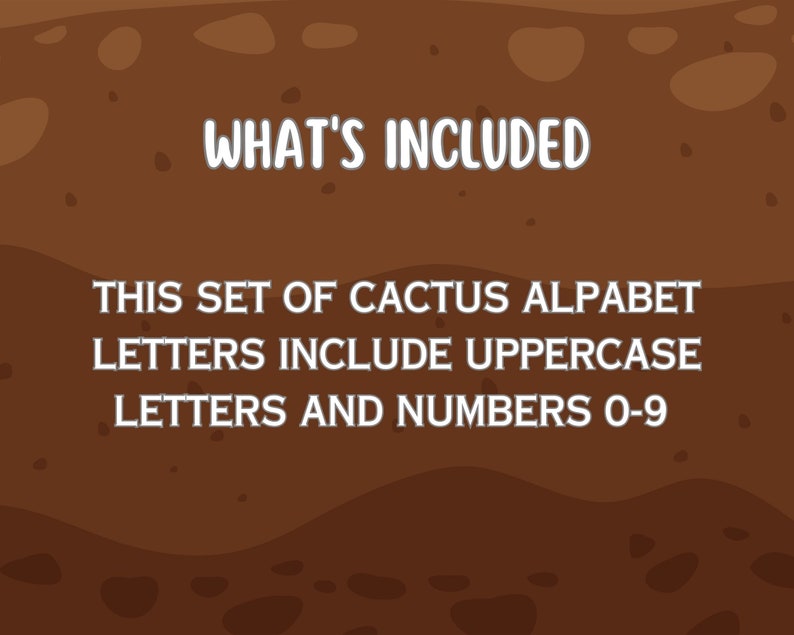 Cactus Pattern Alphabet Letters Clip Art Set, Flora Font SVG, , Nature ...