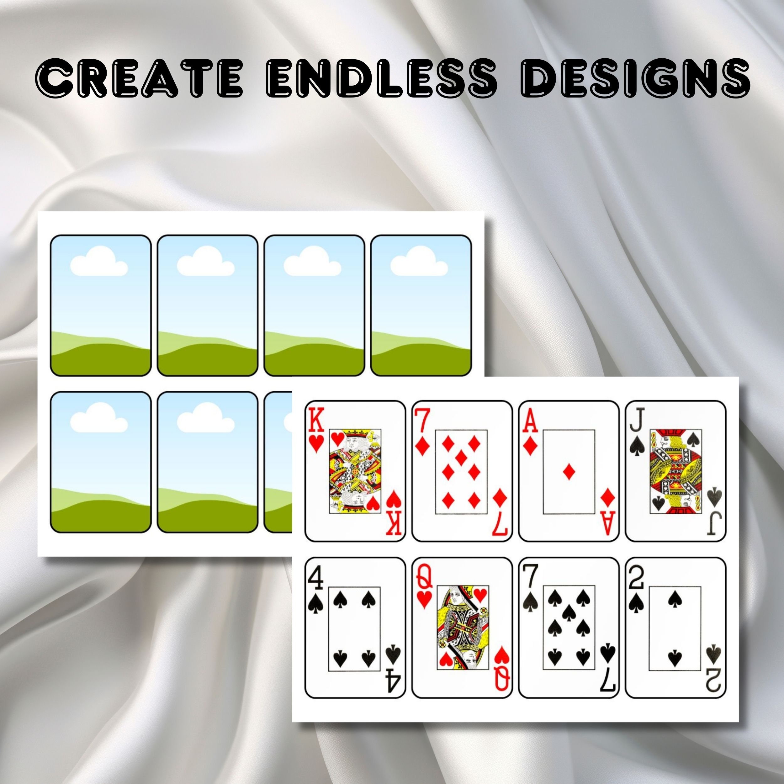 Blank Playing Card Canva Frame Template,playing Cards SVG Template ...