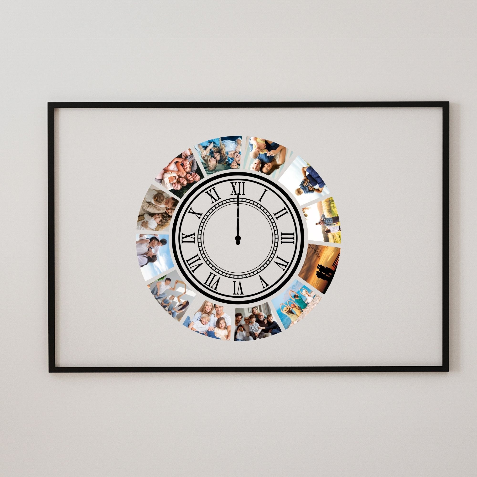 Editable Canva Clock Photo Collage #3,create Your Own Clock Photo ...