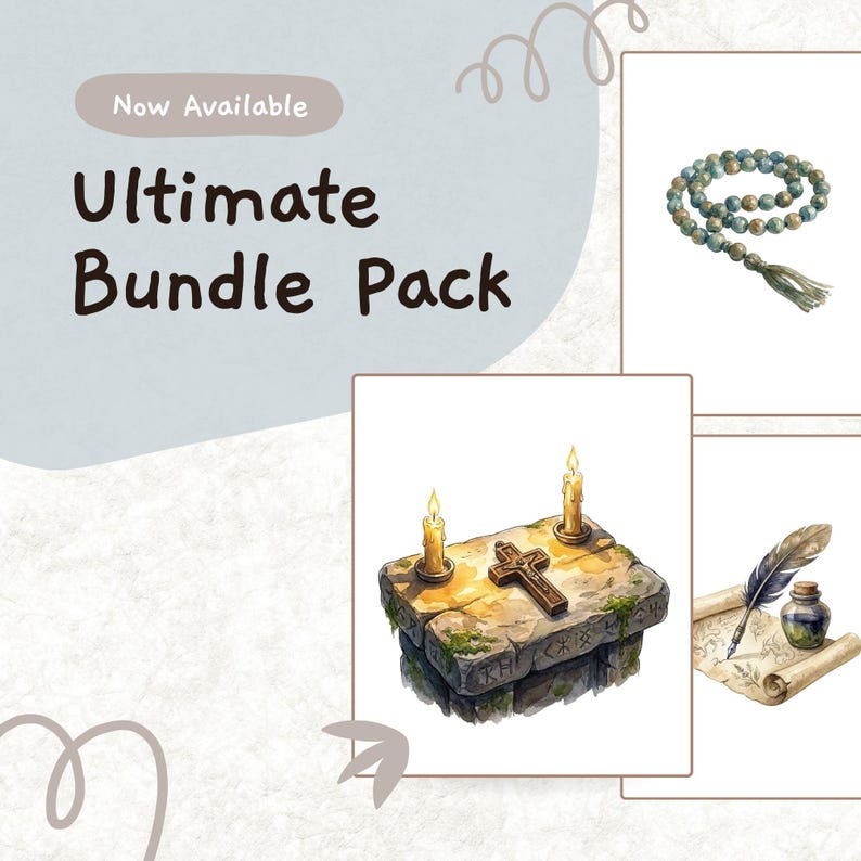 Medieval Monastery & Monk Clipart Set – 33 PNG | Medieval Clipart ...