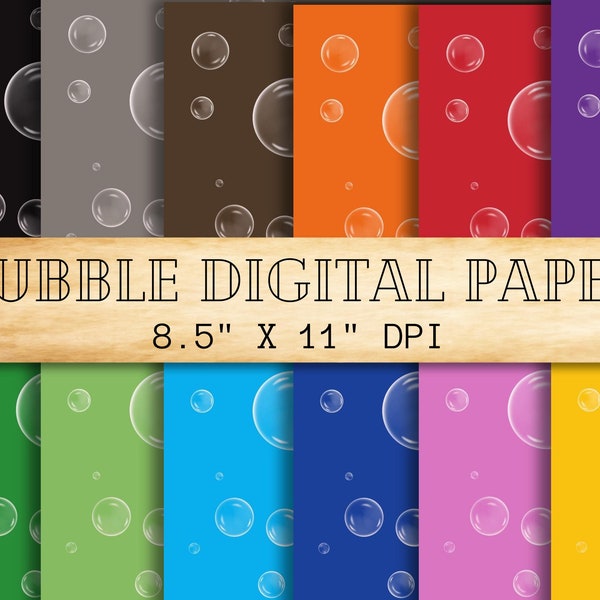 Bubble Digital Paper - Etsy