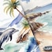 Watercolor Calm Seaside Digital Paper Pack, Summer Beach Digital ...
