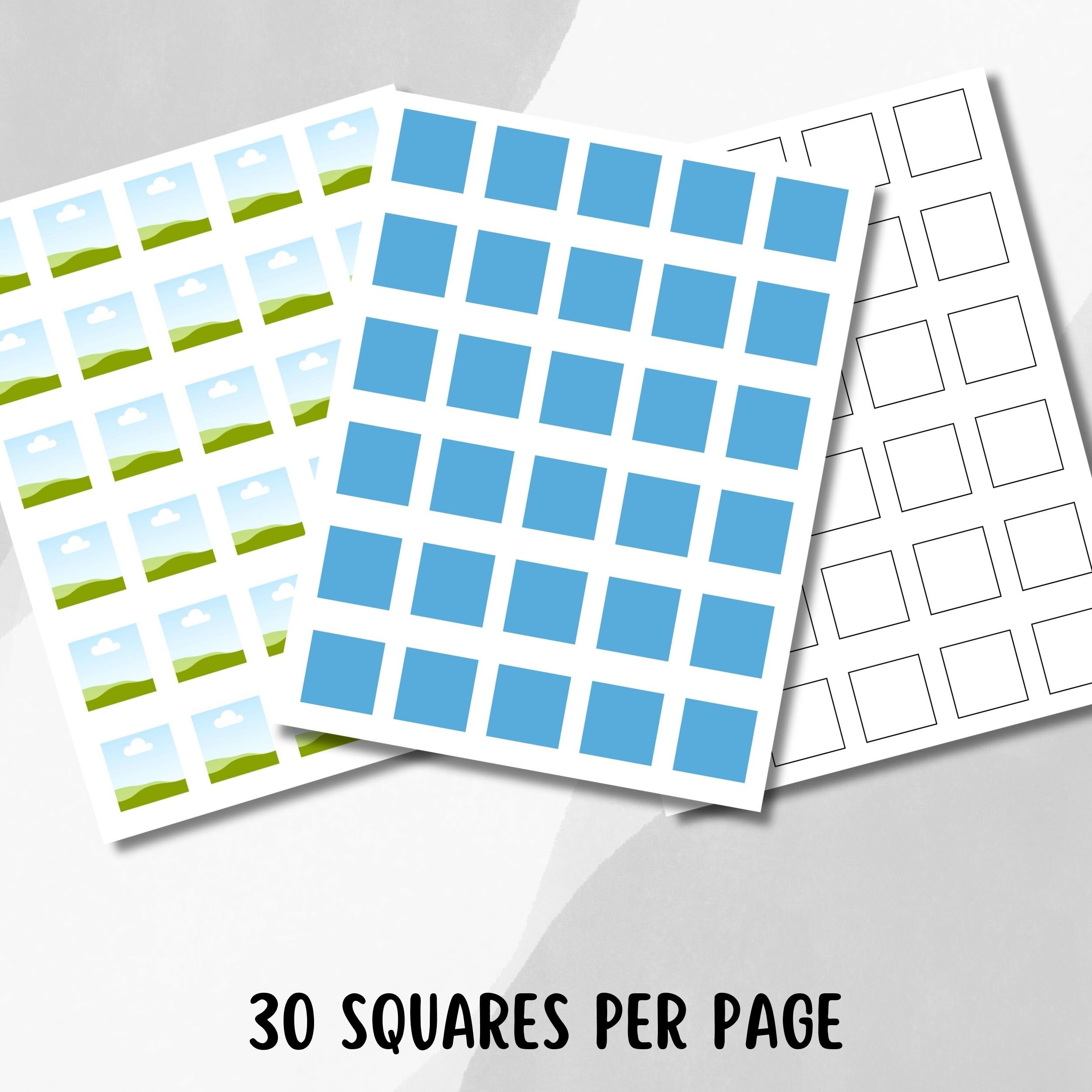 1.25 Inch Square Template, 1.25 Template in Psd, Eps, Pdf, Dxf and ...