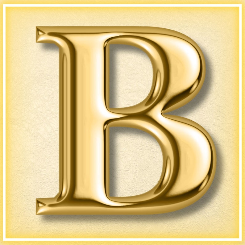Gold Chrome Alphabet Letters, Liquid Gold Alphabet Letters in PNG,SVG ...