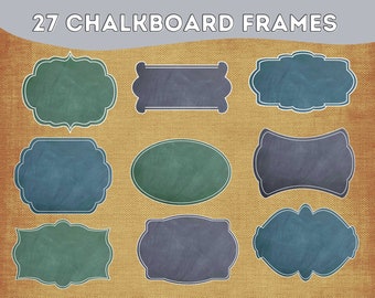 40 Chalkboard Frames, Labels,tags Chalkboard Texture PNG and Vector ...