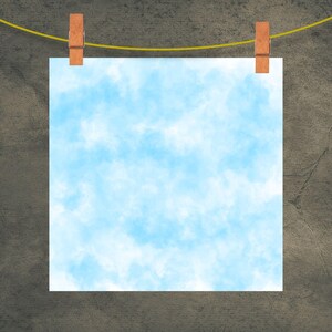 Digital Papers Pack, Blue Sky Scrapbooking Paper, Cloud and Sky ...