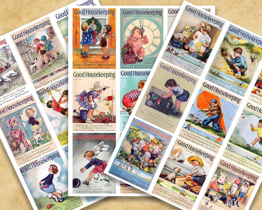 Vintage Good Housekeeping Magazine Covers- Images Digital Collage Sheet ...