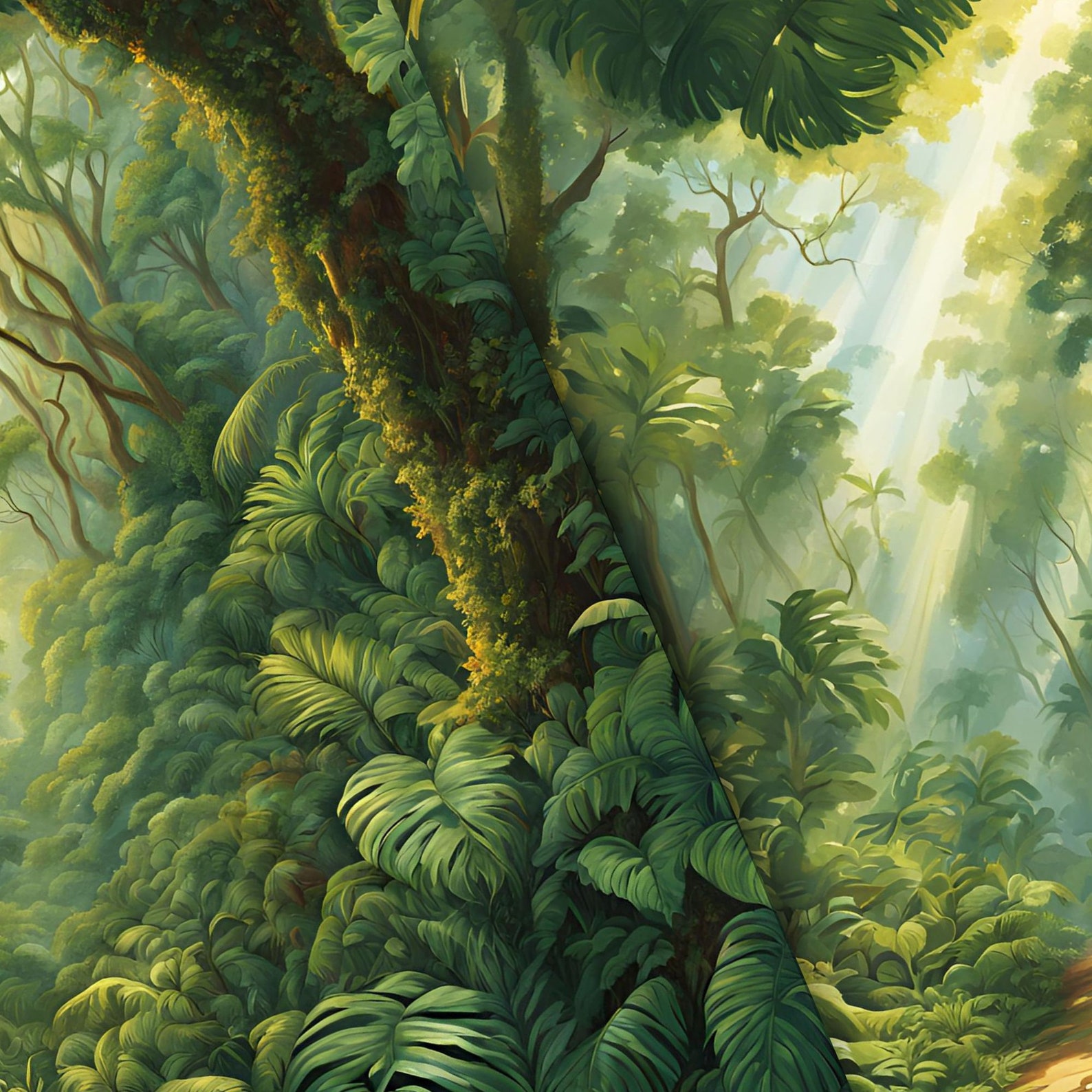 Watercolor Jungle Digital Paper Pack: Tropical Foliage (digital ...