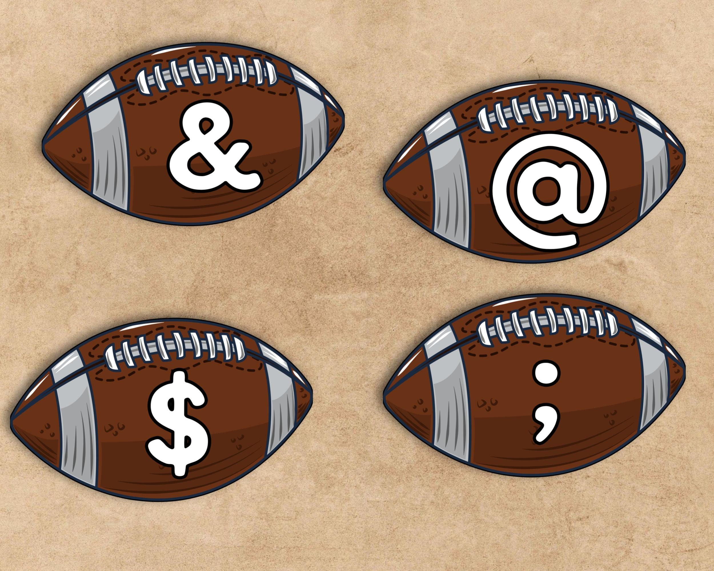 Football Alphabet Letters and Numbers , Football Alphabet Clipart ...