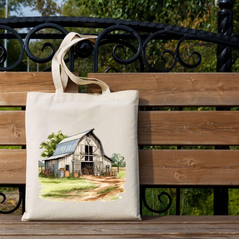 Watercolor Farm Barn Clipart Bundle | Rustic Country PNG | Farmhouse ...