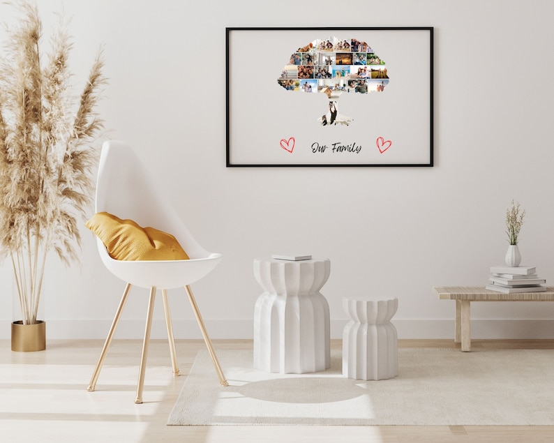 Editable Family Tree Photo Collage Template , Family Tree Anniversary ...