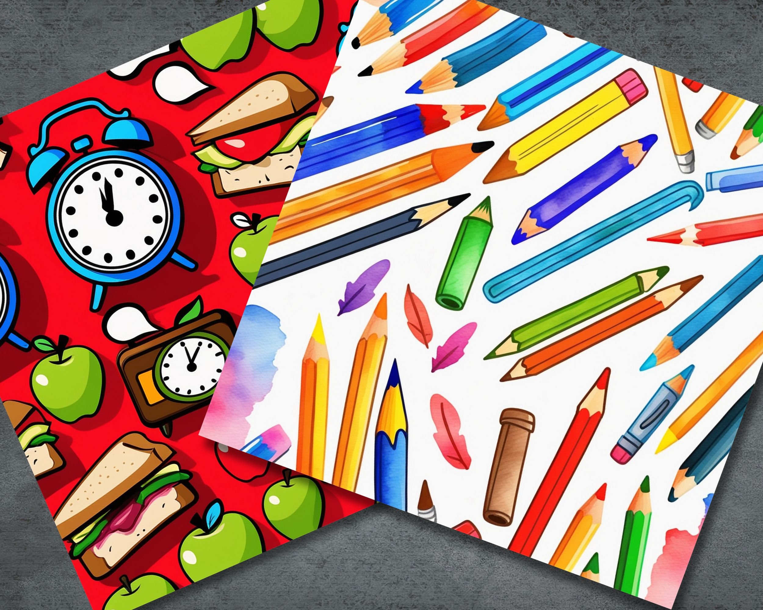 Back to School Digital Paper Bundle, School Days Digital Paper Pack ...