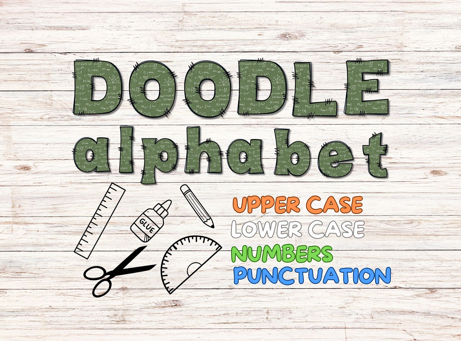 Back to School Doodle Alphabet Svg Bundle, Teacher Svg Font, Alphabet ...