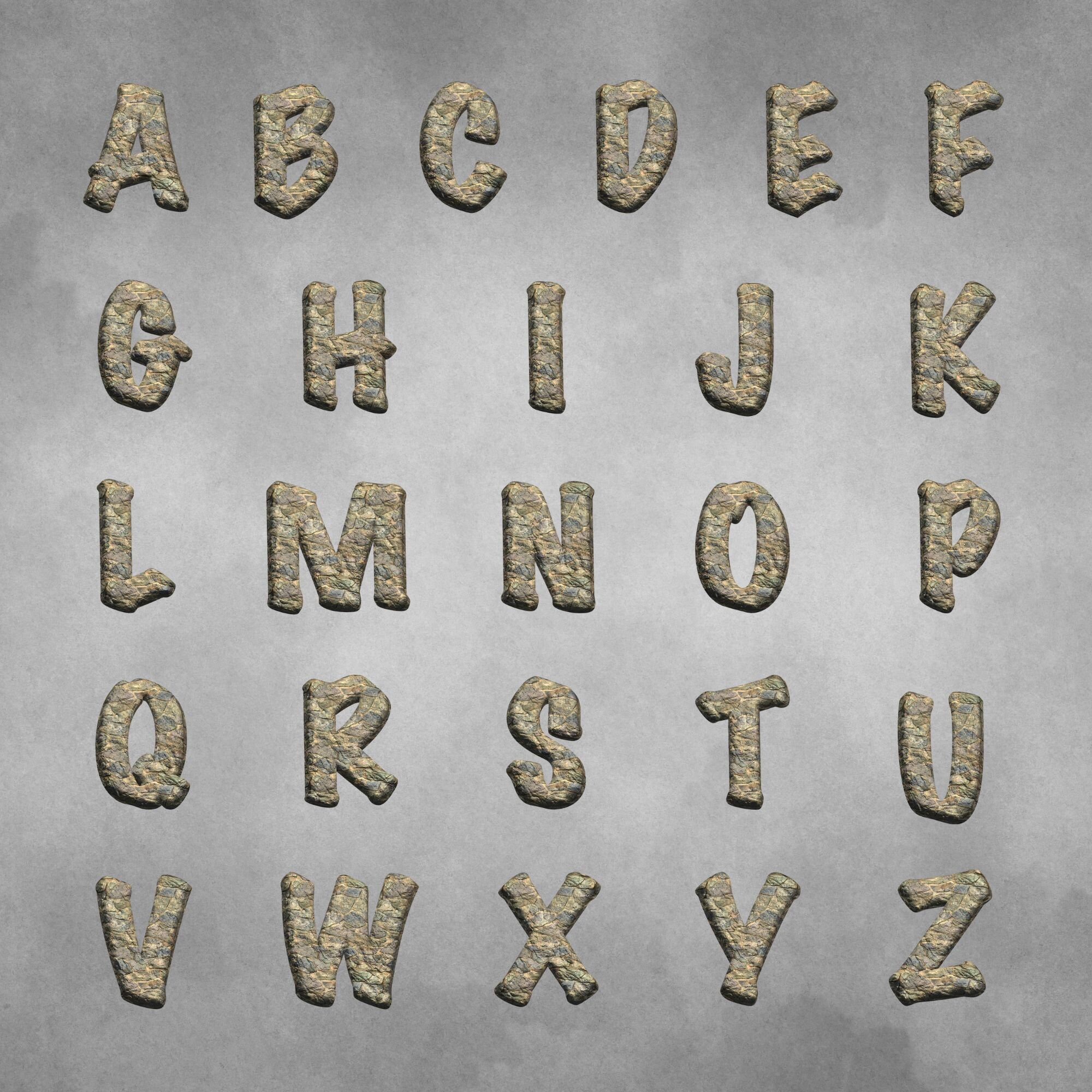Stone Alphabet Letters and Numbers PNG, Rock Font Svg , Stone Pattern ...
