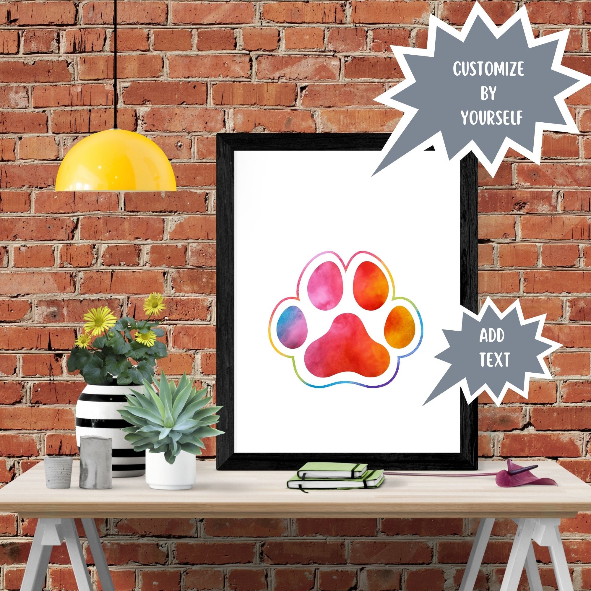 Design Your Own Dog Paw Canva Template, Dog Paw Photo Collage, Drag ...