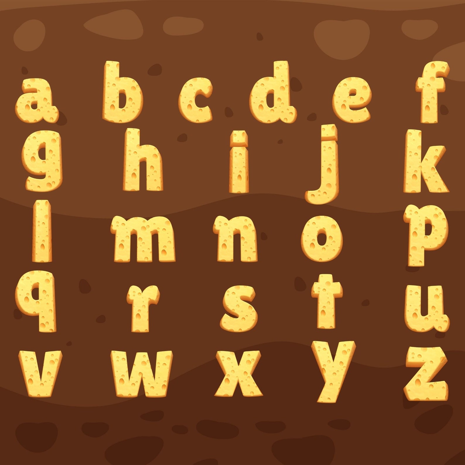 3D Cheese SVG Letters, Cheese Alphabet Clip Art Set ,3D Cheese PNG ...